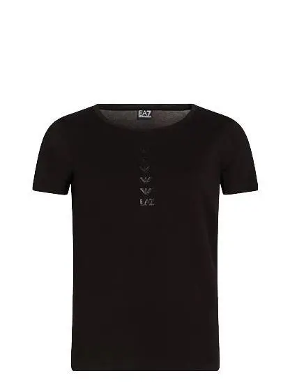 EA7 Light Cotton Elastane T-shirt - Black
