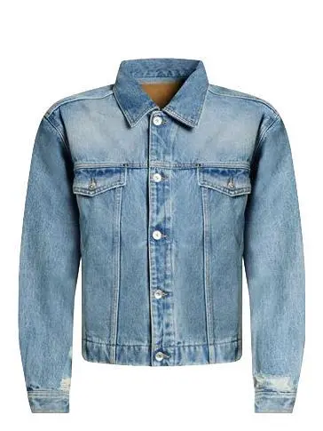 1989 STUDIO Cotton Denim Trucker Jacket - Blue