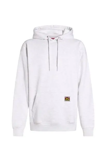 BEN DAVIS Light Cotton Polyester Hooded Sweatshirt - Grey