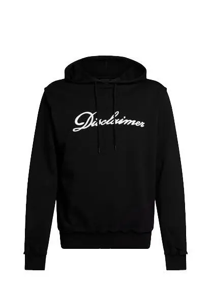DISCLAIMER Cotton French Terry Hoodie - Black