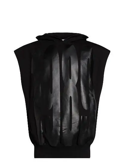 1989 STUDIO Sleeveless Hooded Sweatshirt - Black