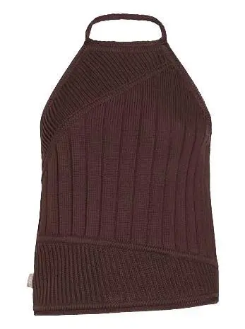 Woolrich By Daniëlle Cathari Ribbed Knit Halterneck Top - Brown