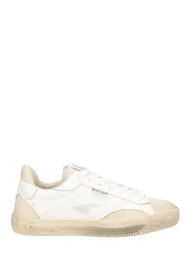 ENTERPRISE JAPAN Leather And Nubuck Low-top Sneakers With Shearling Lining - Beige
