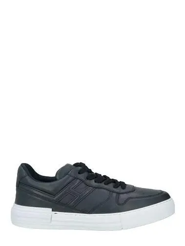 Hogan Leather Lace-up Sneakers - Navy