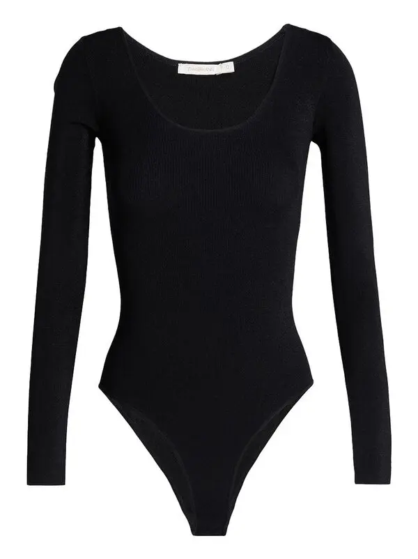 Zimmermann Metallic Stretch-jersey Bodysuit - Black