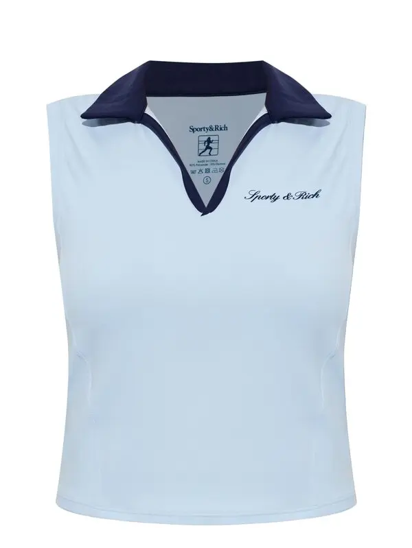 SPORTY & RICH Beverly Hills Tennis" Sleeveless Top - Blue