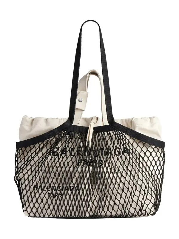 Balenciaga 24/7 Medium Tote Bag - Beige/black