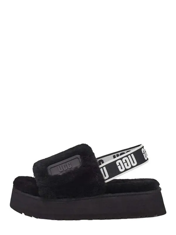 UGG Disco Slide Platform Slippers - Black
