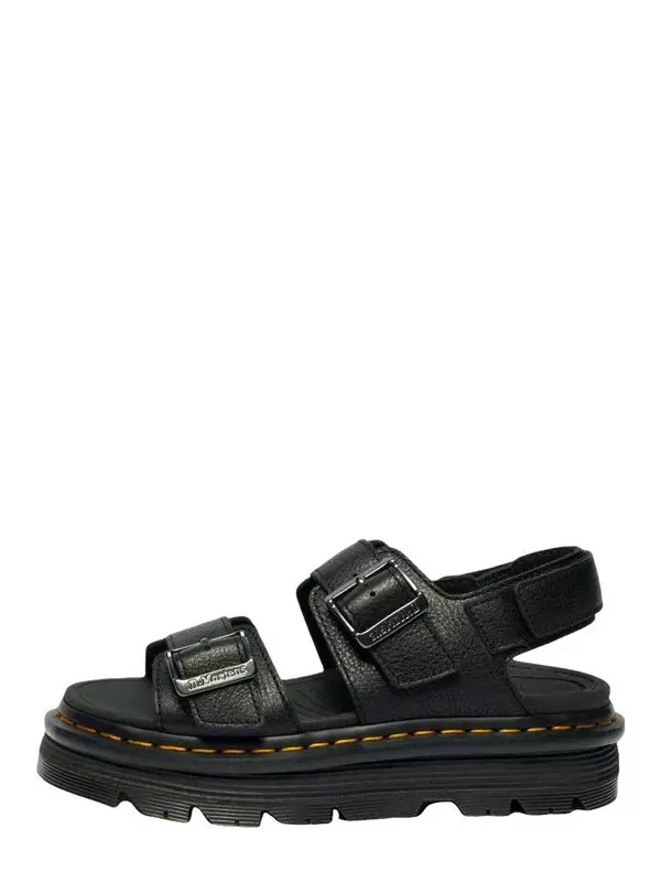 Dr. Martens Zebzag Pisa Leather Platform Sandals - Black