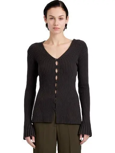 Proenza Schouler Valeria Top In Cashmere - Espresso