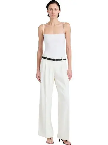 Proenza Schouler Halima High-waisted Pleated Trousers - Alabaster