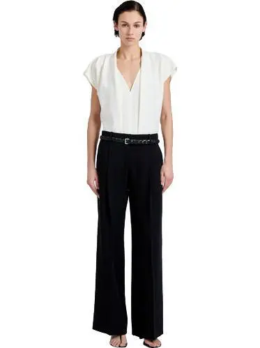 Proenza Schouler Halima High-waisted Pleated Trousers - Black