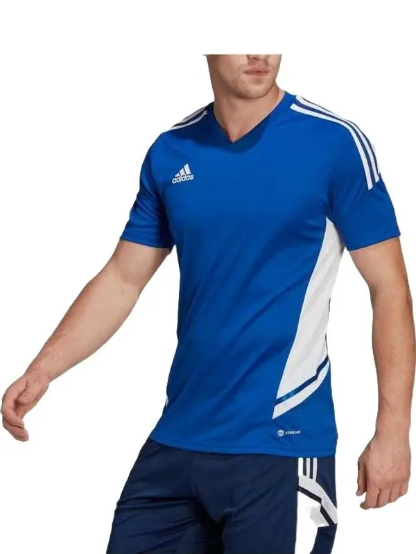 Adidas Stripe Printing Logo Colorblock Short Sleeve T-shirt - Default Color
