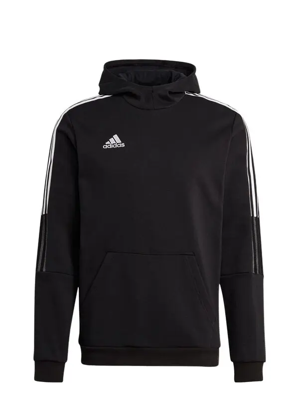 Adidas Logo Hoodie With Striped Detailing - Black