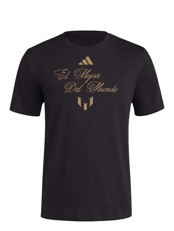 Adidas El Mejor Del Mundo Messi T-shirt Asia Sizing - Black