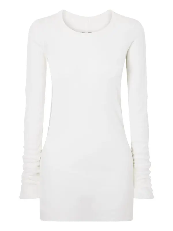 Rick Owens Long Sleeve Cotton Jersey T-shirt - Neutrals