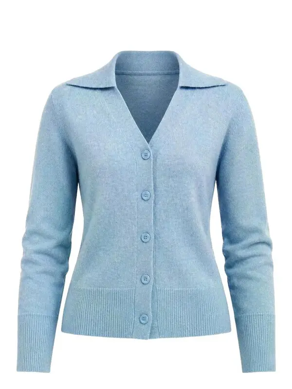 Autumn Cashmere Jonny Collar Long-sleeve Cardigan - Blue