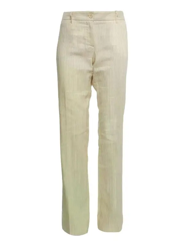 Dolce & Gabbana Cream Stripe Tailored Trousers - Neutrals