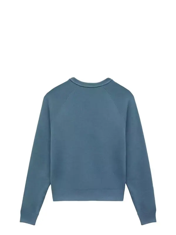 Kenzo Signature Logo Embroidered Raglan Sleeve Sweatshirt - Blue