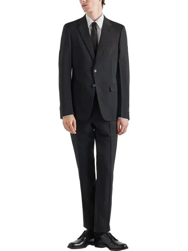 Prada Single-breasted Wool And Mohair Suit - Black