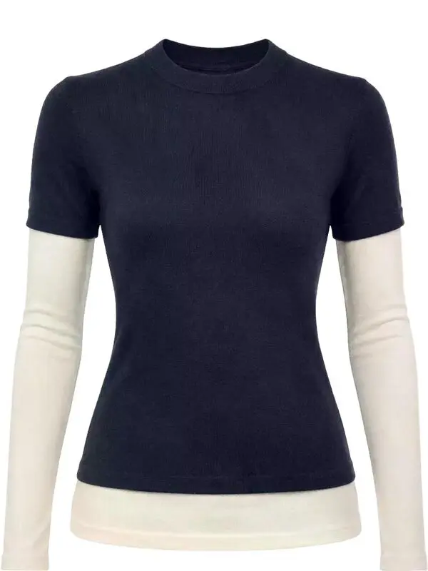 CUDDLEUP Layered Effect Long-sleeve T-shirt - Blue