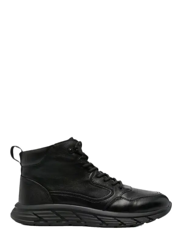 SERGIO MORETTI FIRENZE Lace-up Leather Boots - Black