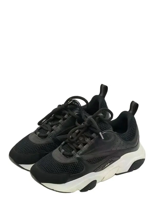 Dior B22 Mesh & Leather Sneakers - Black