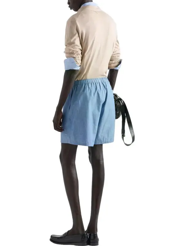 Prada Chambray Bermuda Shorts - Blue