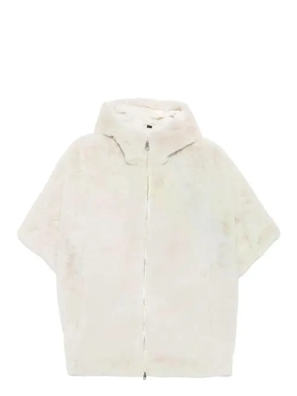 SERGIO MORETTI FIRENZE Hooded Faux-fur Jacket - Neutrals