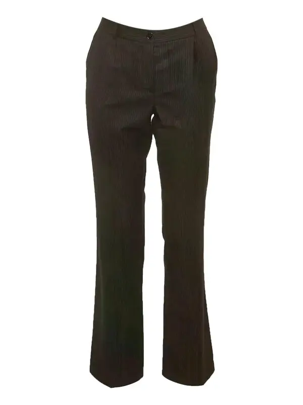 Dolce & Gabbana Pinstripe Straight-leg Trousers - Black