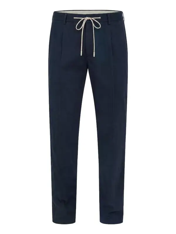 Eleventy Drawstring Waist Straight-leg Trousers - Blue