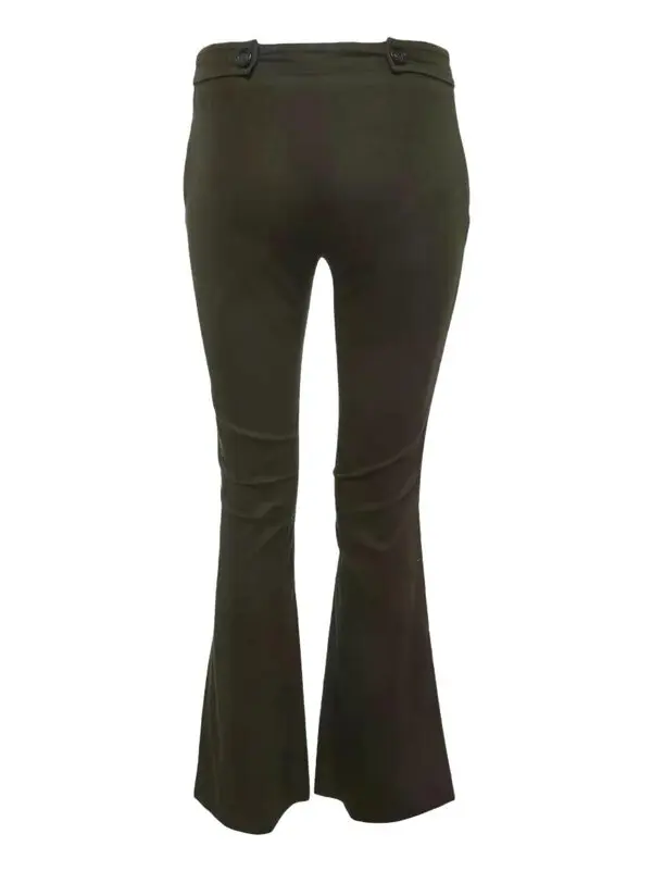 Burberry Cotton Flared Trousers - Green