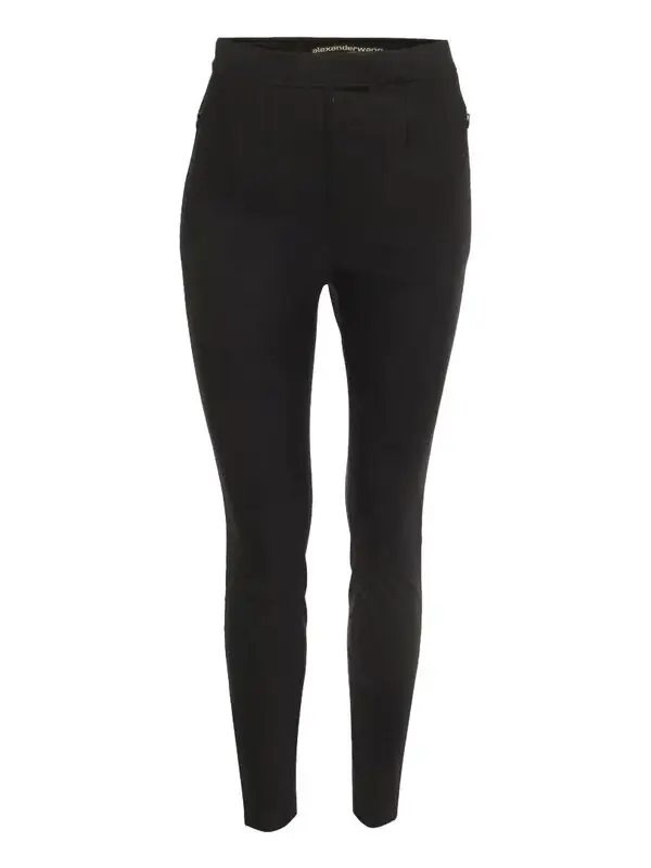 Alexander Wang Jersey Zip-detail Trousers - Black