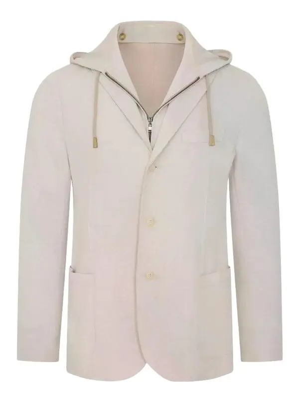 PATRICK ASSARAF Hooded Blazer - Neutrals