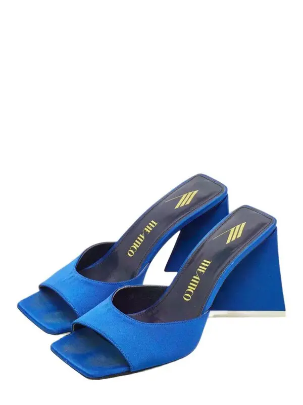 Attico Devon Satin Sandals - Blue