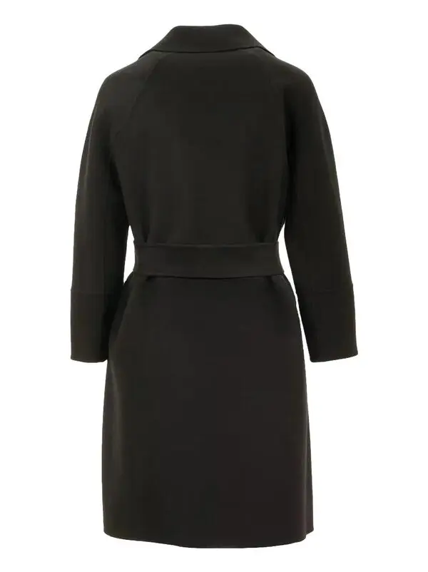 Max Mara Belted Notch-lapel Coat - Black