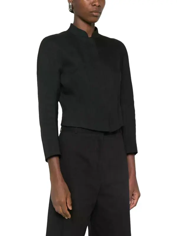 THE ROW Bastien Cropped Jacket - Black