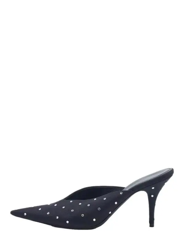 Balenciaga Crystal-embellished Heeled Mules - Black