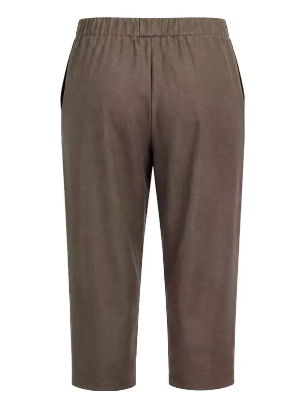 Dusan Elasticated Waistband Tapered Trousers - Brown