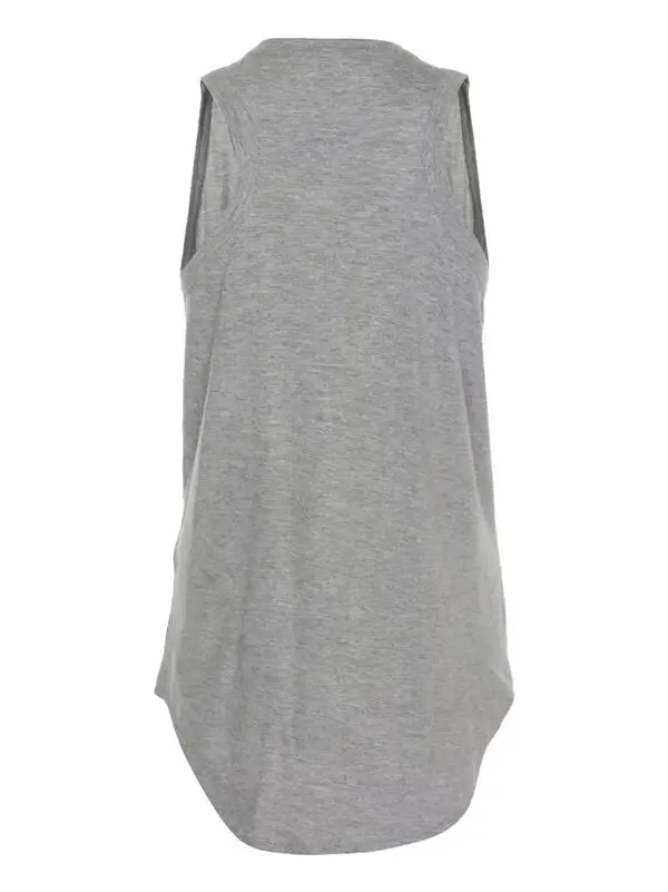Alexander McQueen Embellished Skull Motif Tank Top - Grey