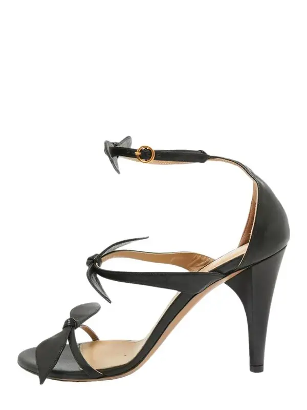 Chloé Bow-detail Ankle-strap Sandals - Black