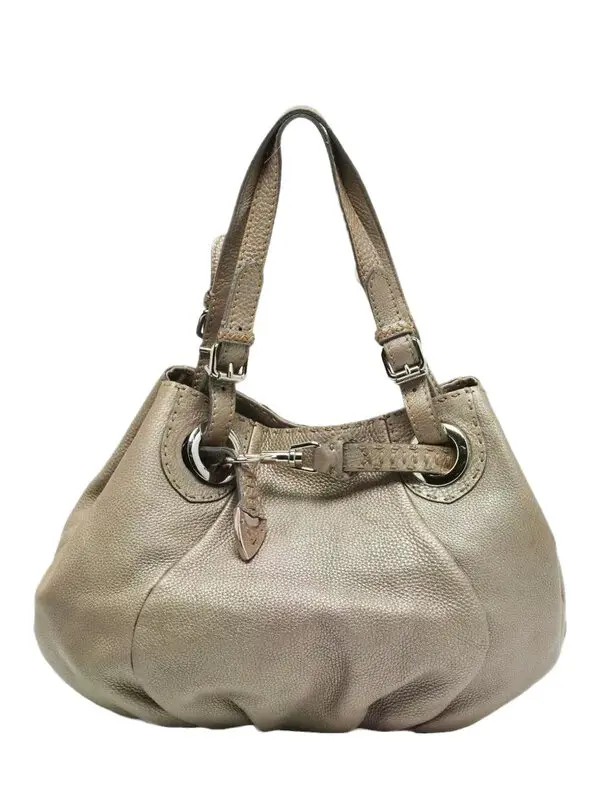 Fendi Pomodorino Selleria Shoulder Bag - Grey