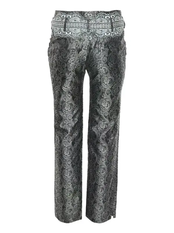Balenciaga Baroque Paisley Brocade Trousers - Grey