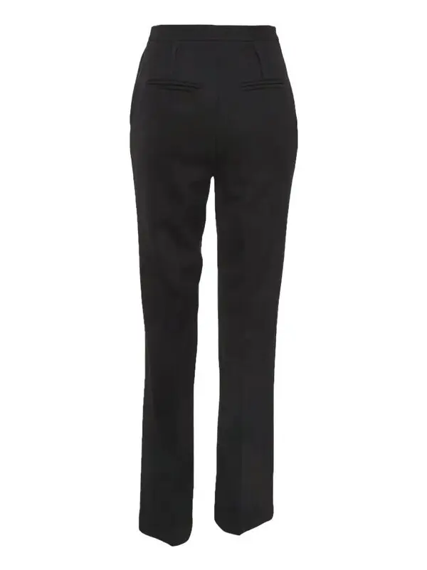 Fendi High-waisted Gabardine Trousers - Black