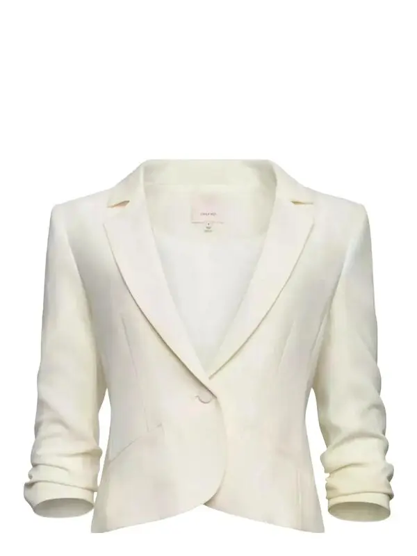 Cinq À Sept Le Petit Khloe Ruched-sleeve Blazer - Neutrals