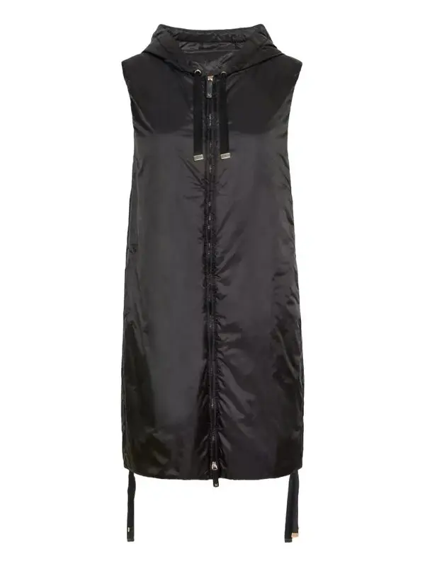 Max Mara The Cube Hooded Sleeveless Coat - Black