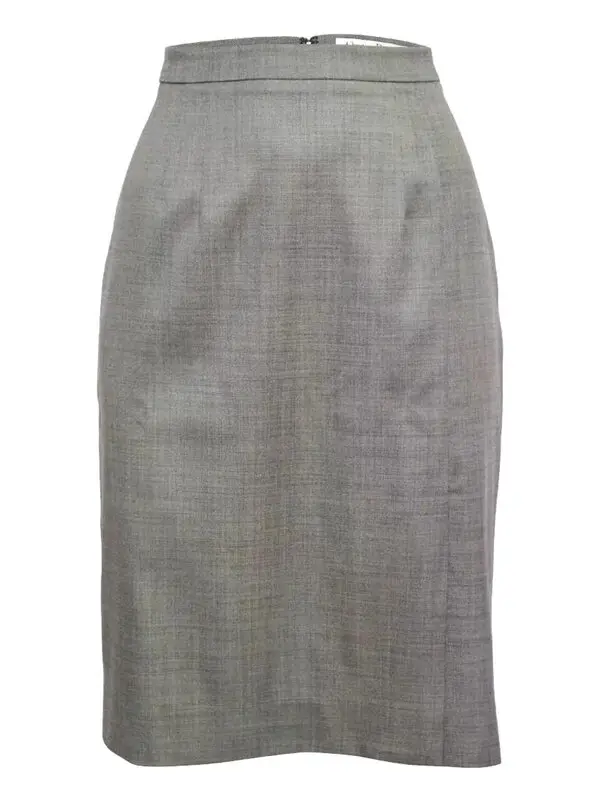 Dior Zip-up Pencil Skirt - Grey
