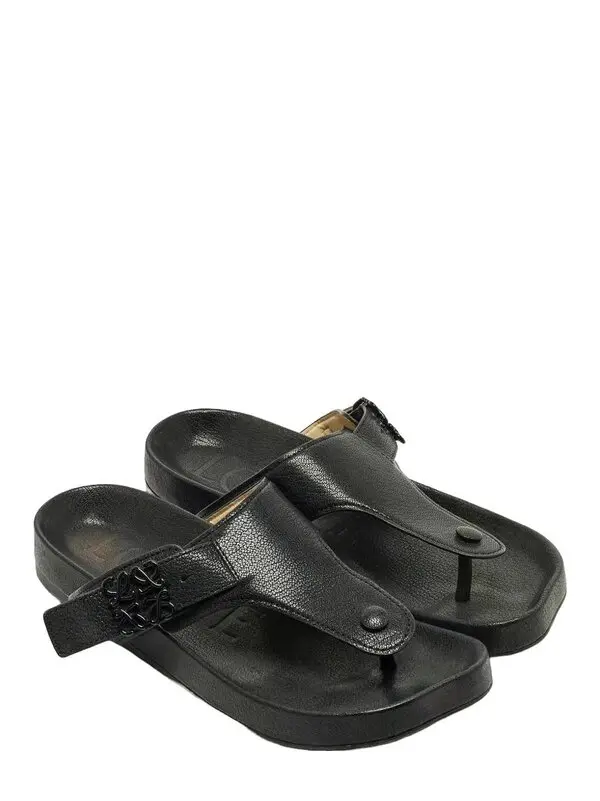 Loewe Anagram Thong Sandals - Black