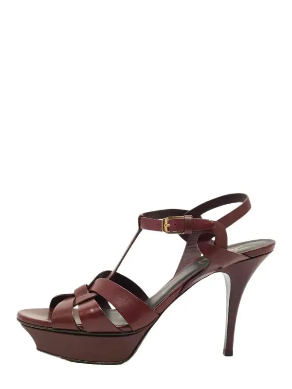 Saint Laurent Tribute Platform Sandals - Red