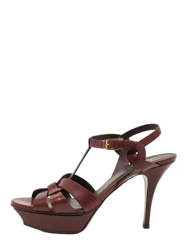 Saint Laurent Tribute Platform Sandals - Red